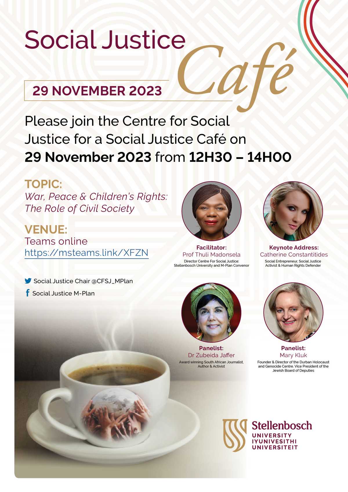 Social Justice Café: War, Peace & Children's Rights - The Role of Civil ...
